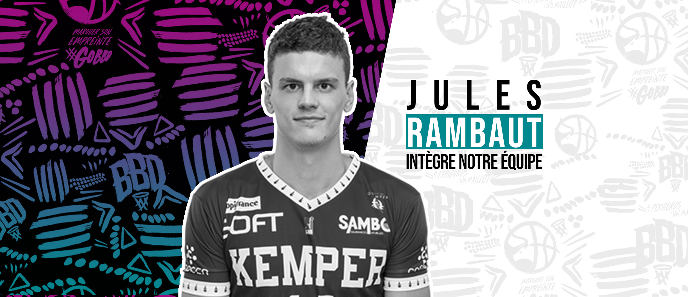 Et de 3 : Jules Rambaut nouvel intérieur du BBD - Boulazac Basketball
