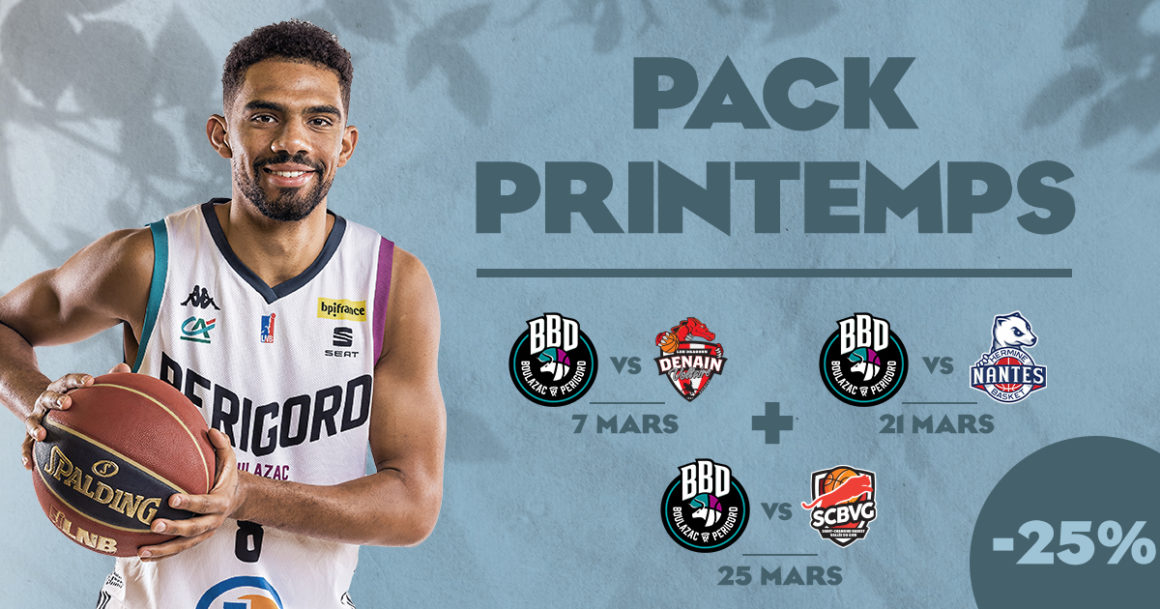 En mars ne ratez rien du BBD avec le Pack Printemps ! - Boulazac Basketball