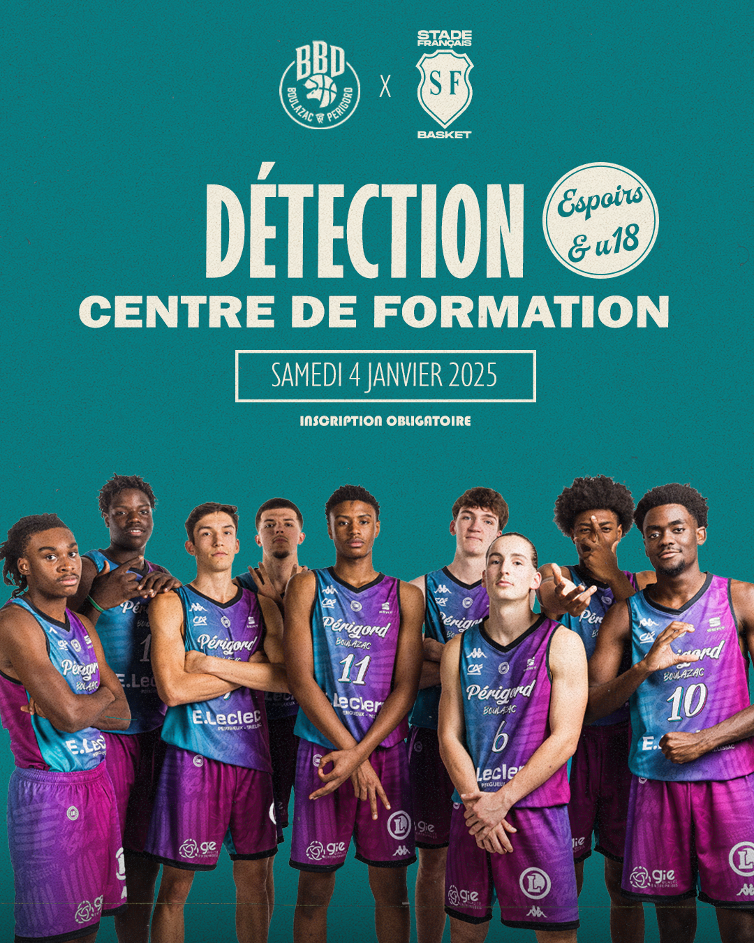 Détection 2025 Centre de formation U18 & Espoirs du Boulazac Basket ...